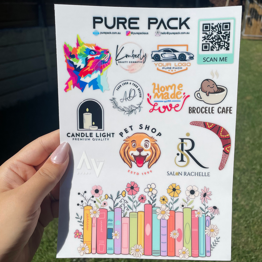 Pure Pack Free Sample Pack - UVDTF Stickers and DTF Heat Transfers